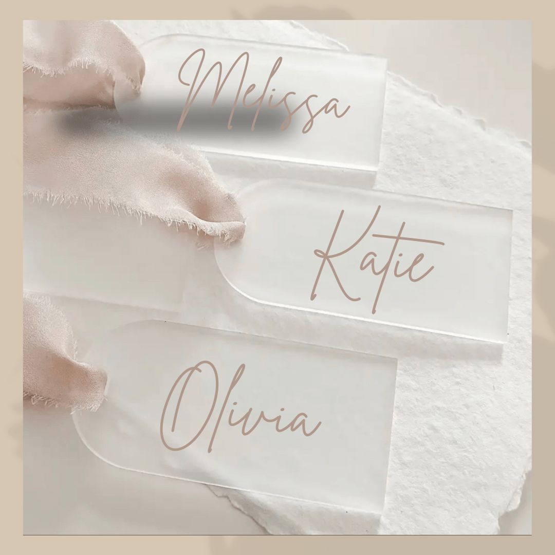 Personalized Frosted Acrylic Name Tags – Kunooz Gallery